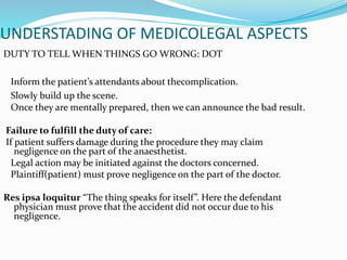 Medicolegal aspectsof anaesthesia | PPTX