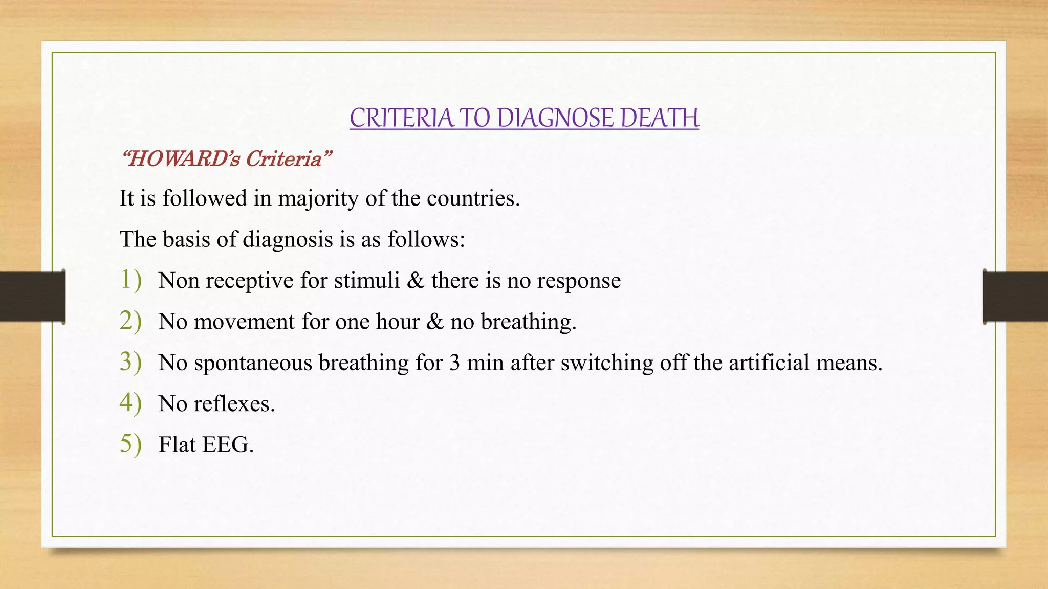Medicolegal aspects of death | PPTX