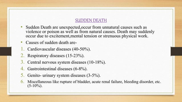 Medicolegal aspects of death | PPTX
