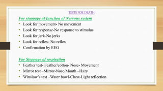Medicolegal aspects of death | PPTX