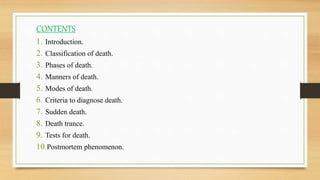 Medicolegal aspects of death | PPTX
