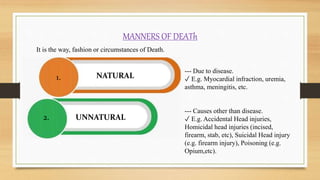 Medicolegal aspects of death | PPTX