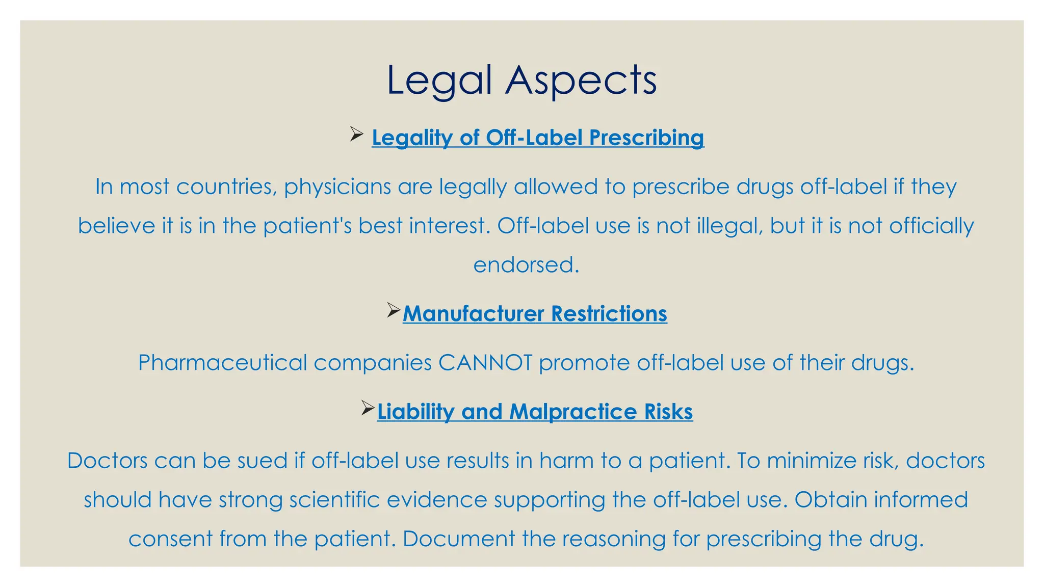 Medicolegal aspects of unapproved use of Drugs- an overview.pptx