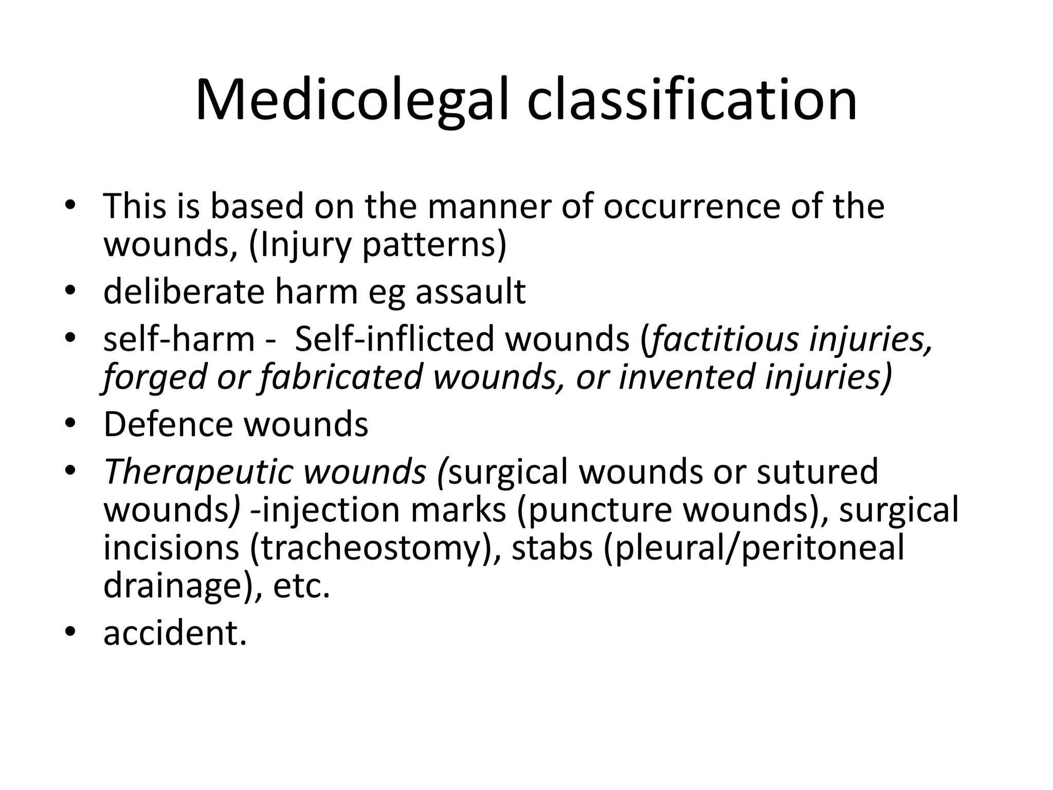 medico legal aspects of wound - forensic medicine | PPTX