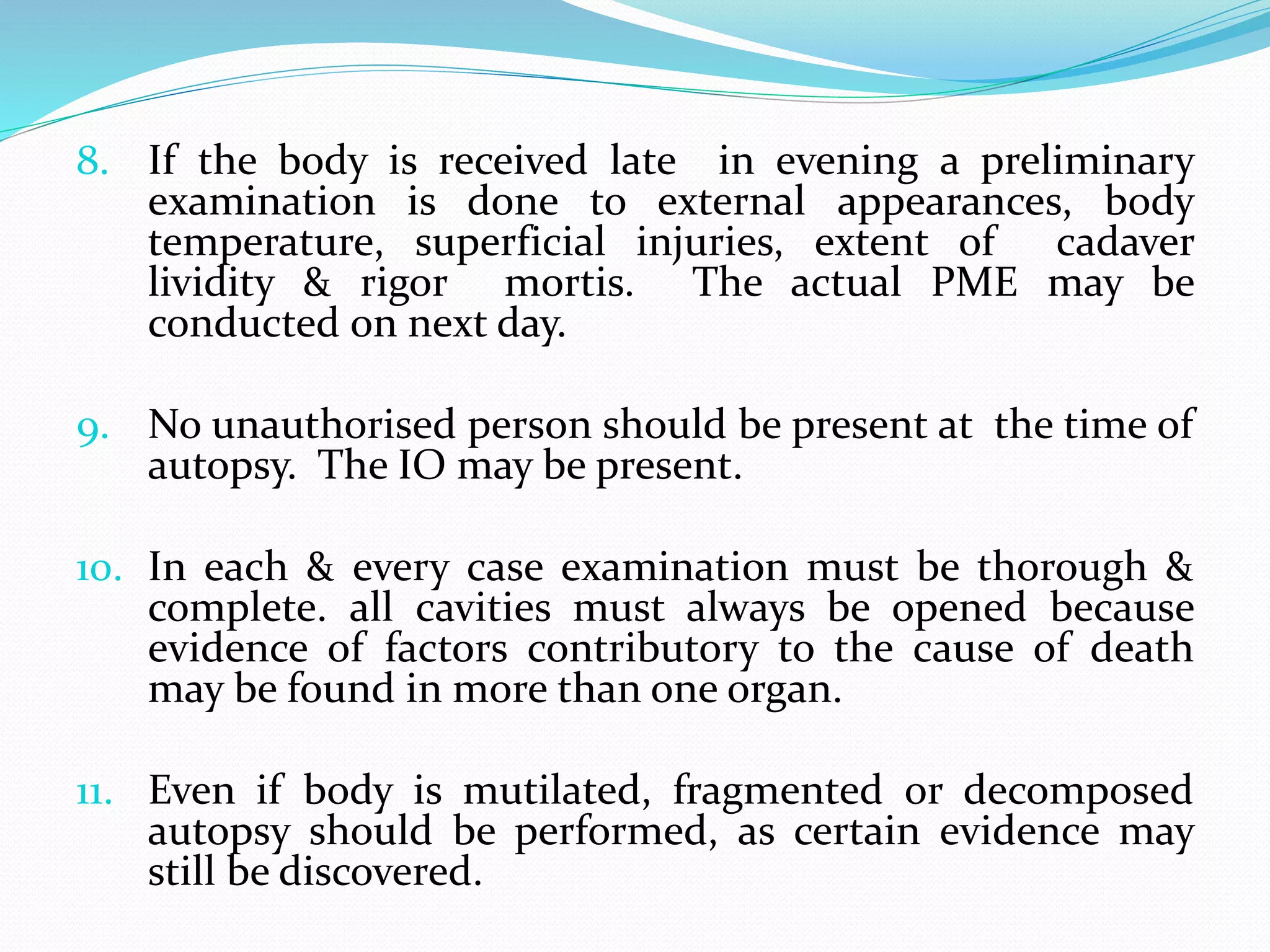 Medico-Legal Autopsy Techniques | PPTX
