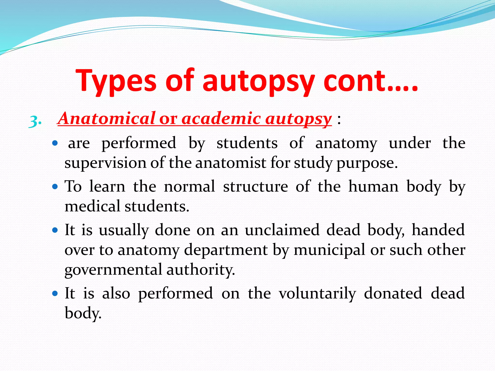 Medico-Legal Autopsy Techniques | PPTX