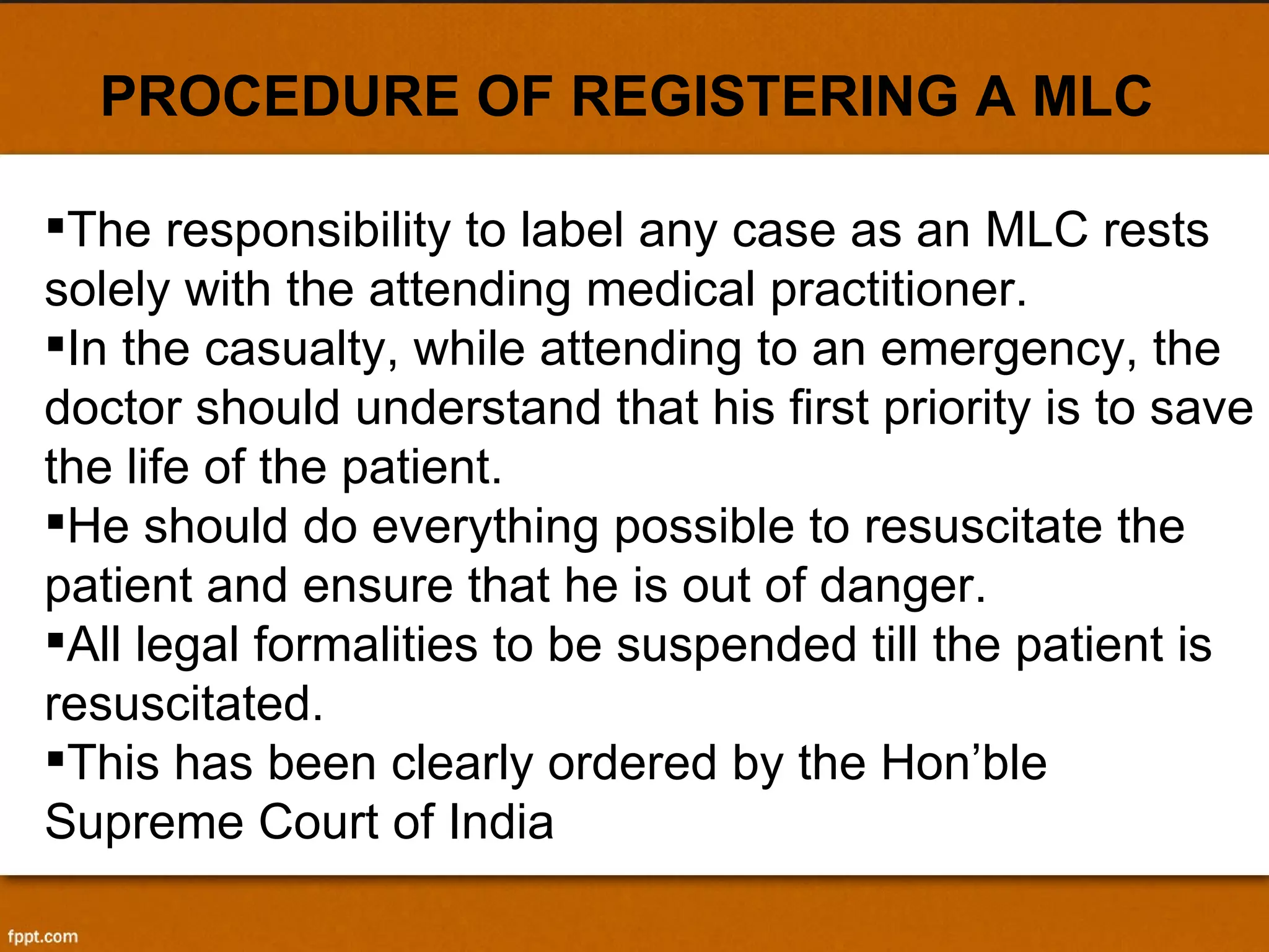Medico legal case | PPT