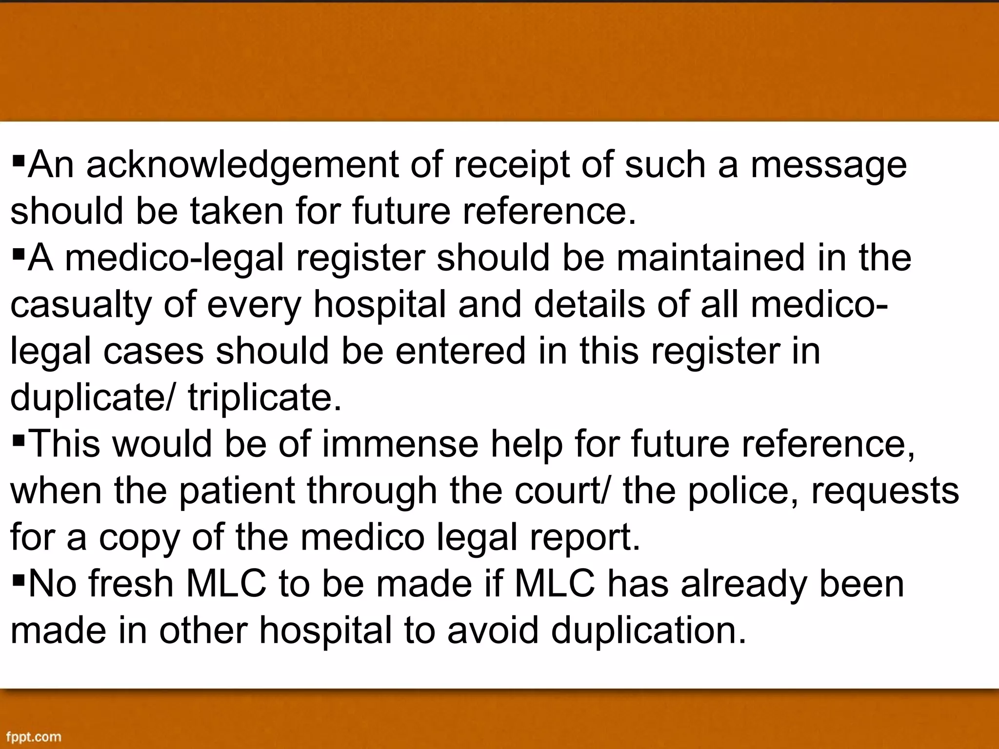 Medico legal case | PPT