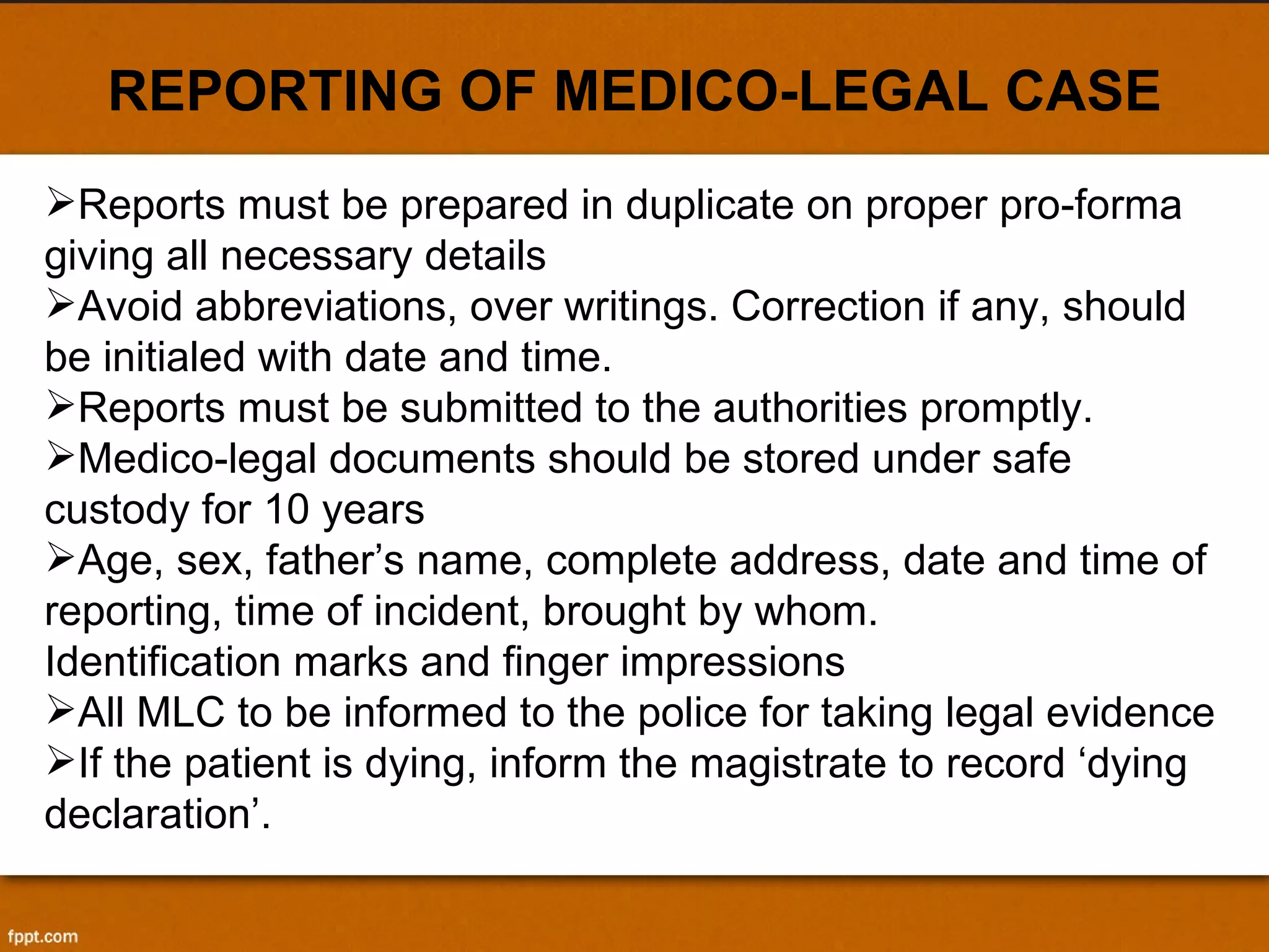 Medico legal case | PPT
