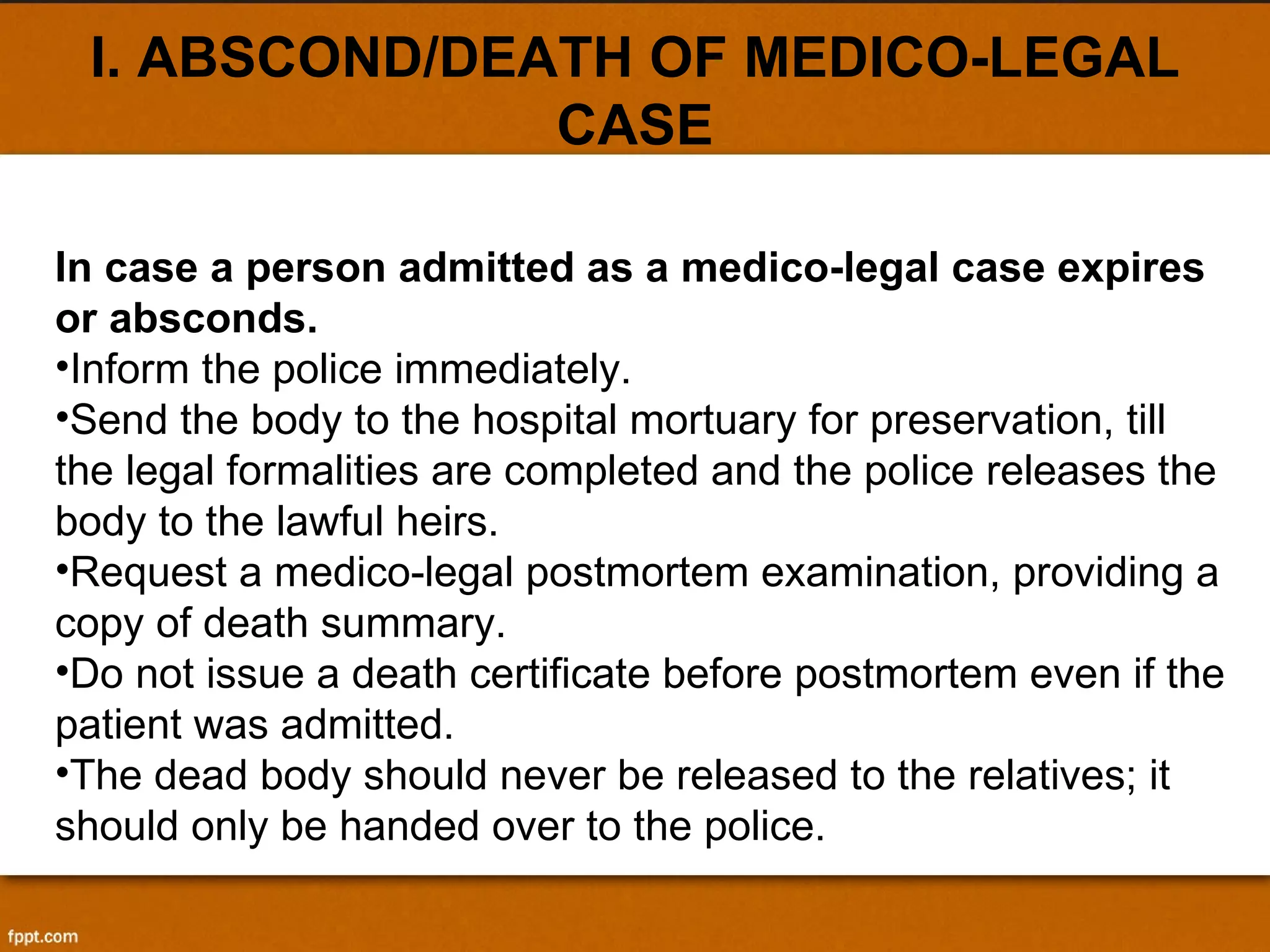 Medico legal case | PPT