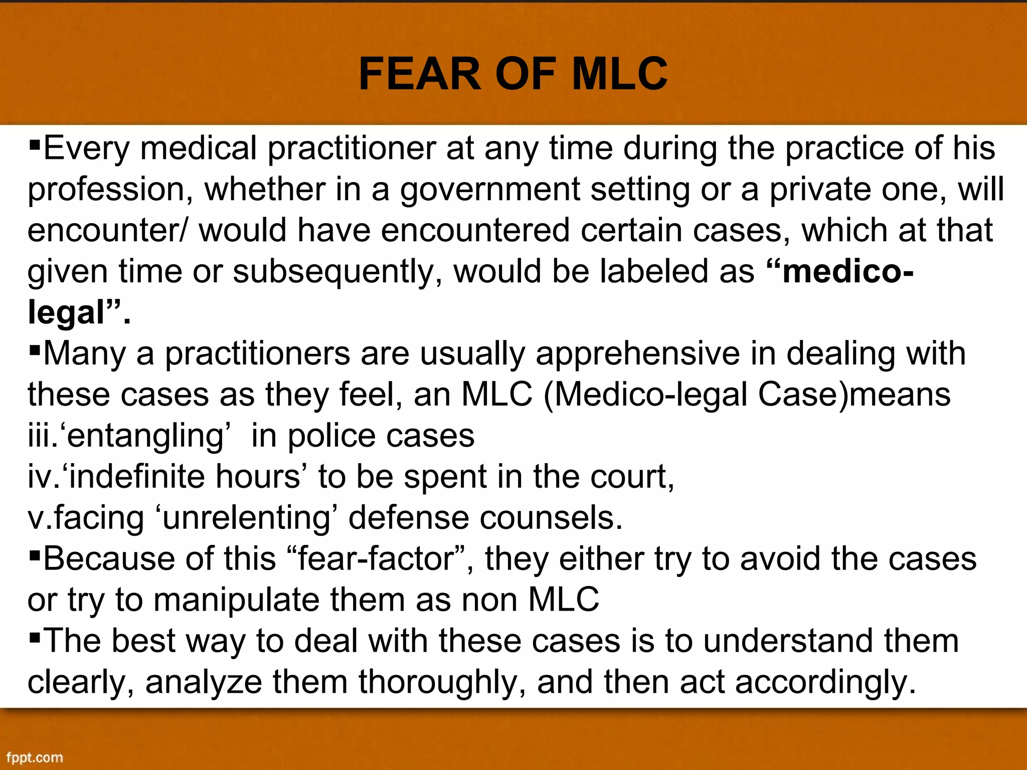 Medico legal case | PPT