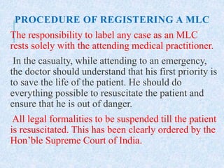 MEDICO LEGAL CASES AND REPORTING.pptx