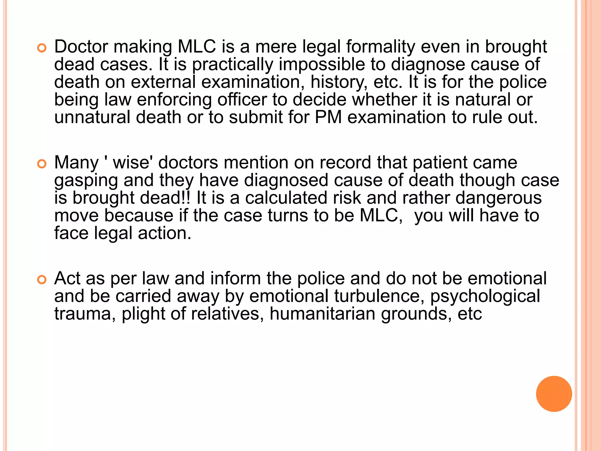 Medico –legal issues | PPTX