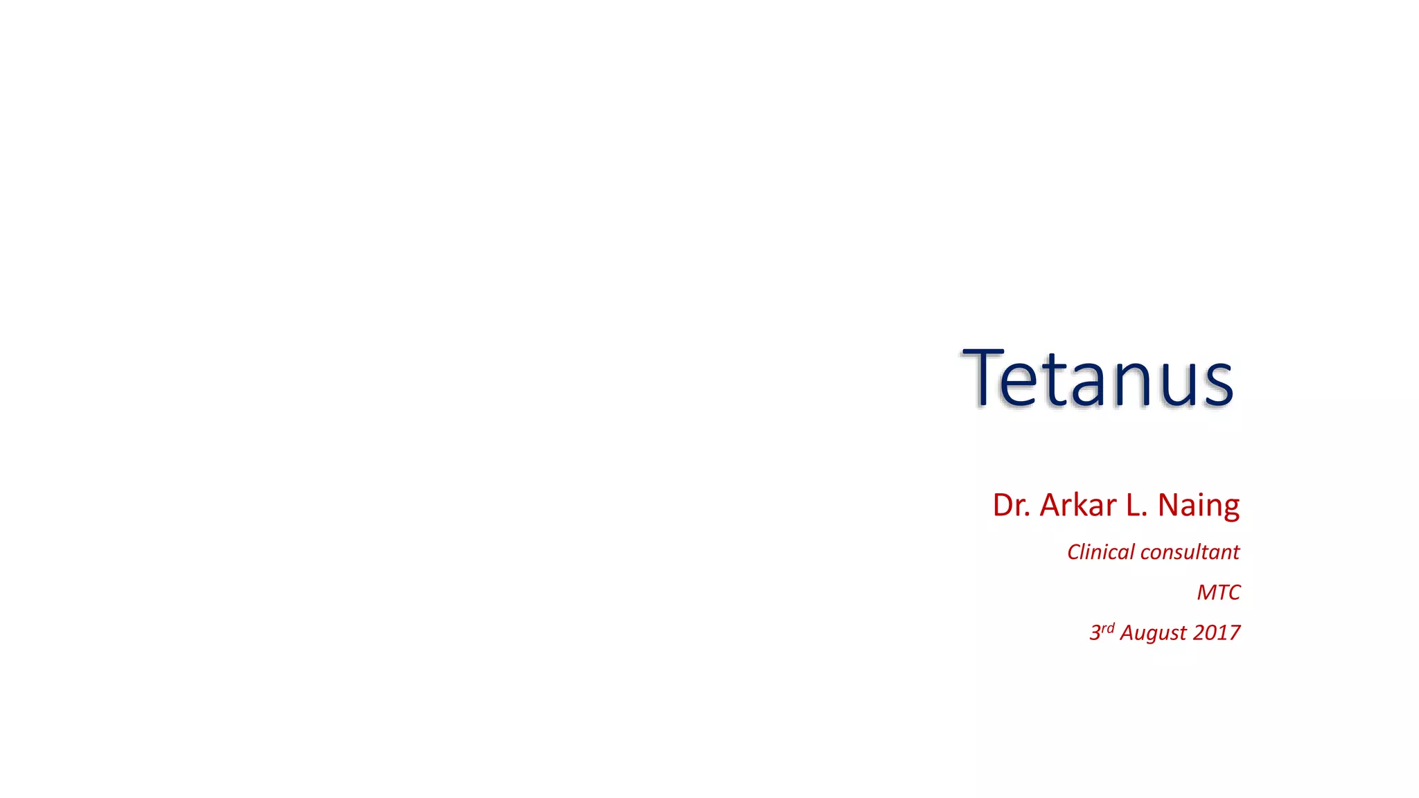 Tetanus,_And Snake bite_Training for Medics | PPT
