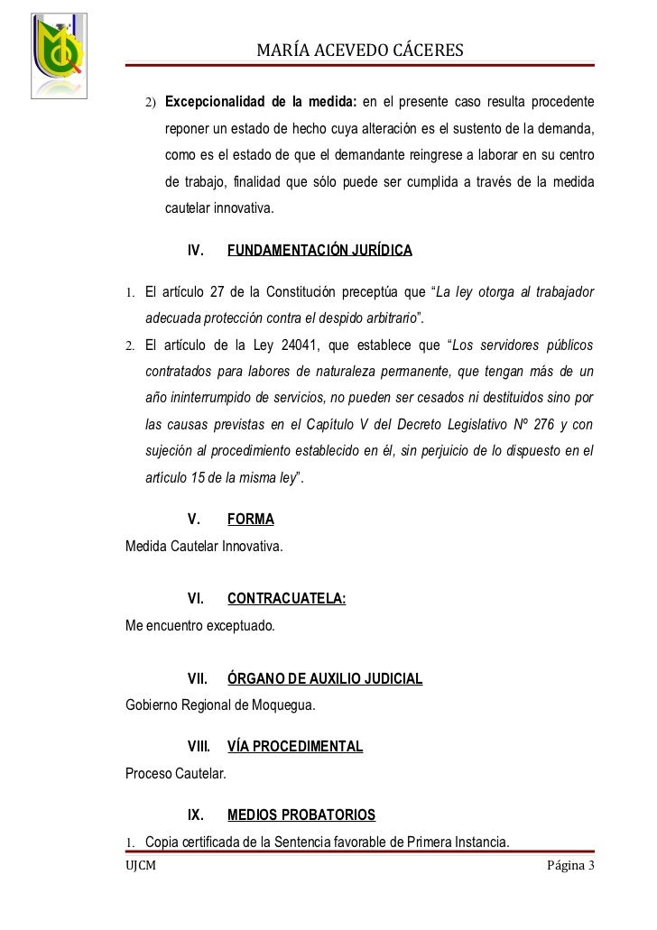 Medida Cautelar De Reposicion En Contencioso Administrativo