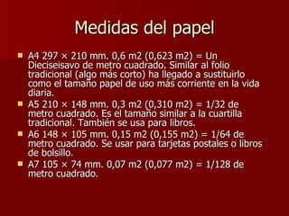 Medidas De Papel | PPT