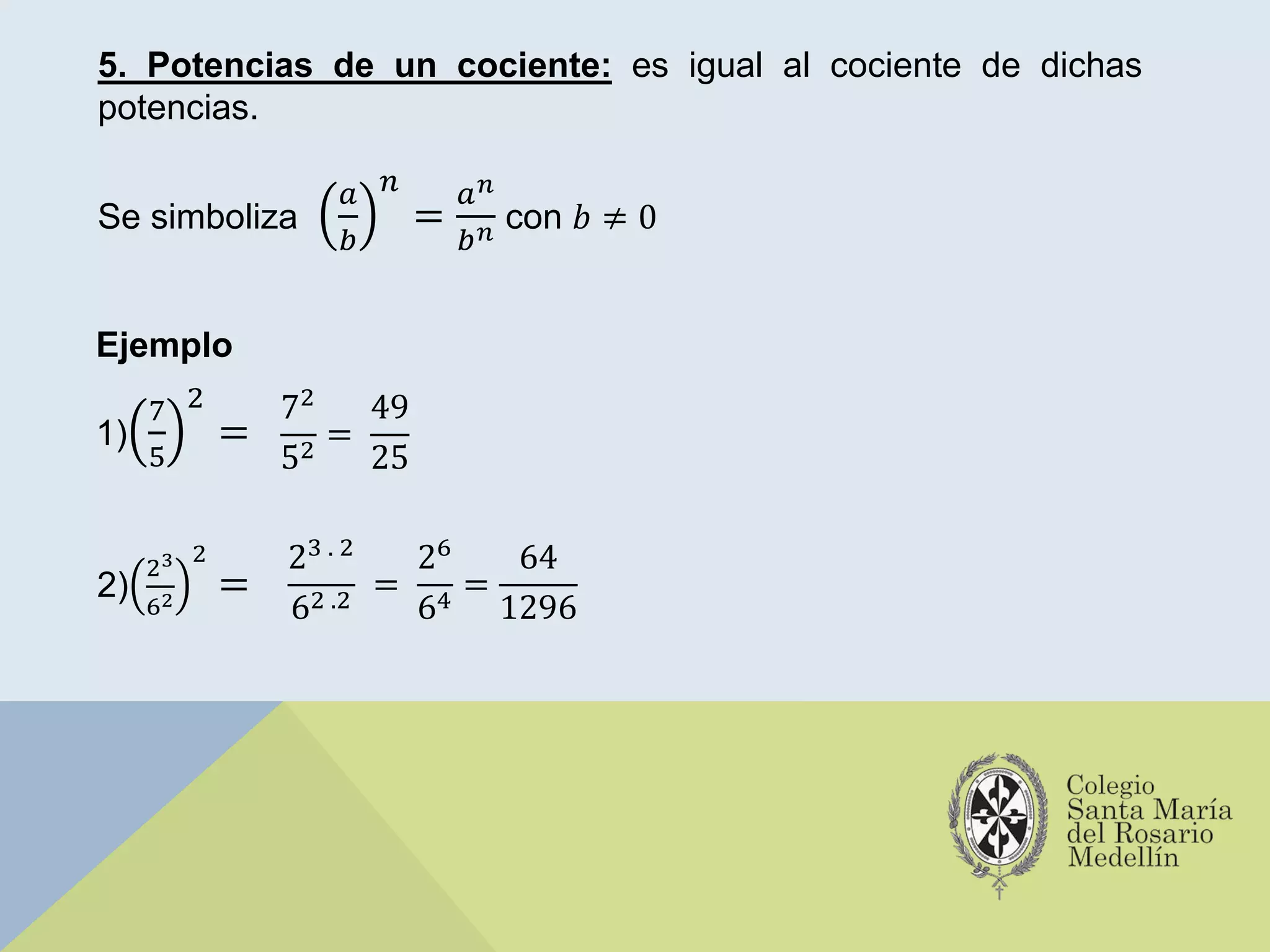Potenciación y sus propiedades | PPTX