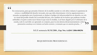 MEDIDAS CAUTELARES EN EL DERECHO CIVIL VENEZOLANO | PPTX
