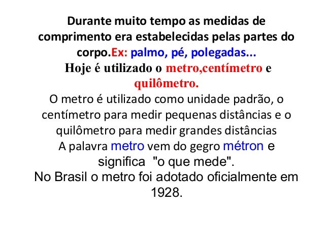 Medidas de comprimento