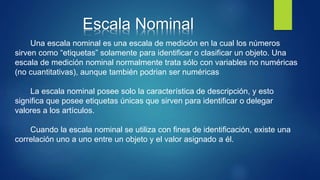 Escalas de medición | PPTX