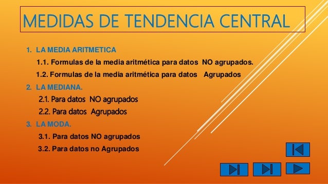 Medidas De Tendencia Central Ppt