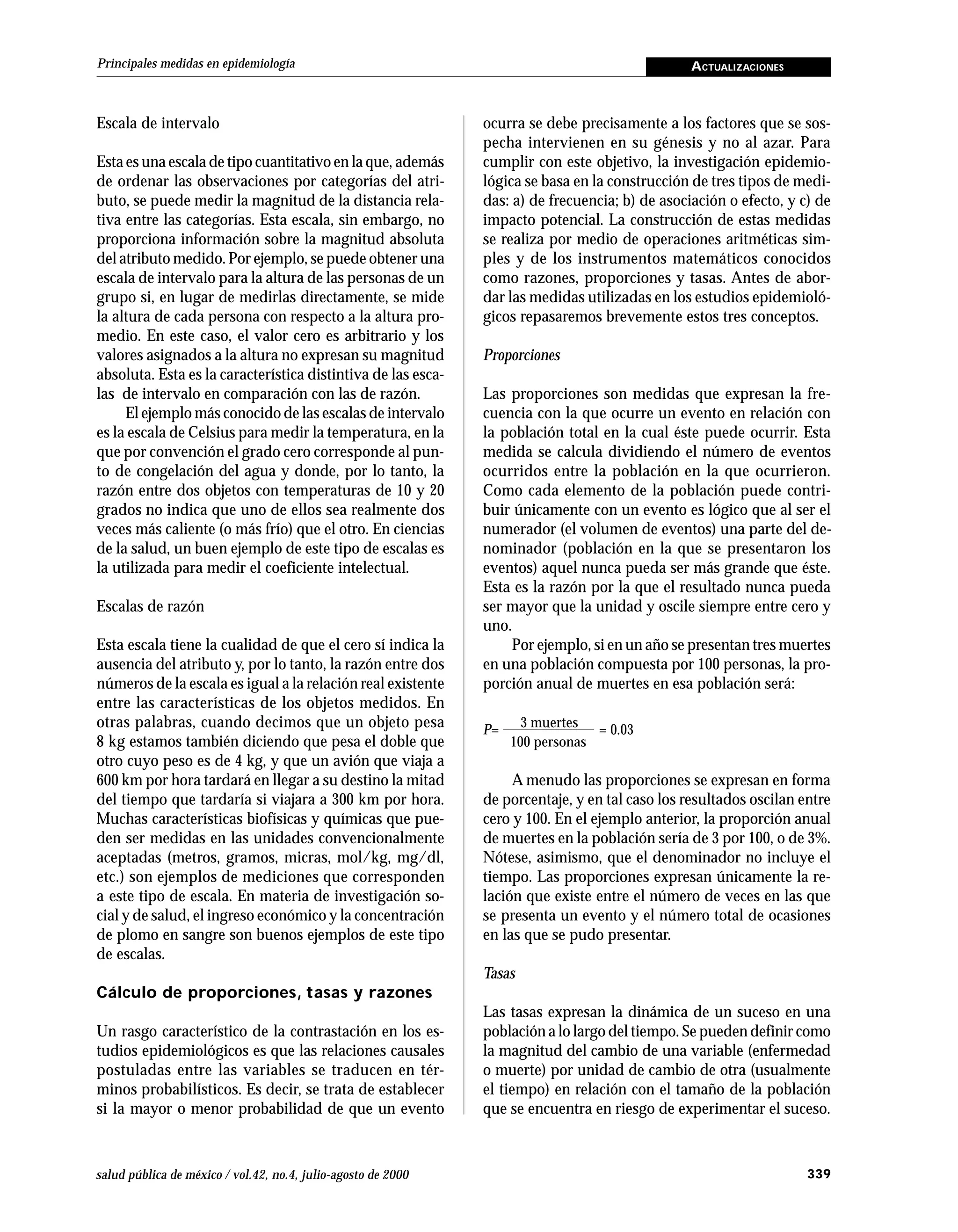 Principales medidas en epidemiologia- | PDF | Diseases and Conditions ...