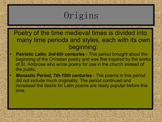 Medieval Poetry Presentation | PPT