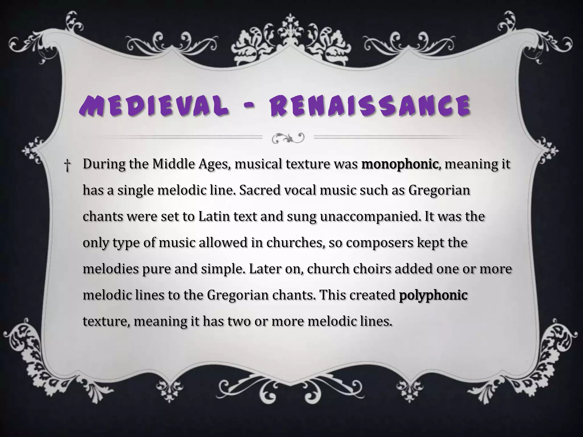 Medieval-Renaissance period | PPTX