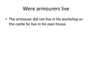 Medieval armorer | PPT