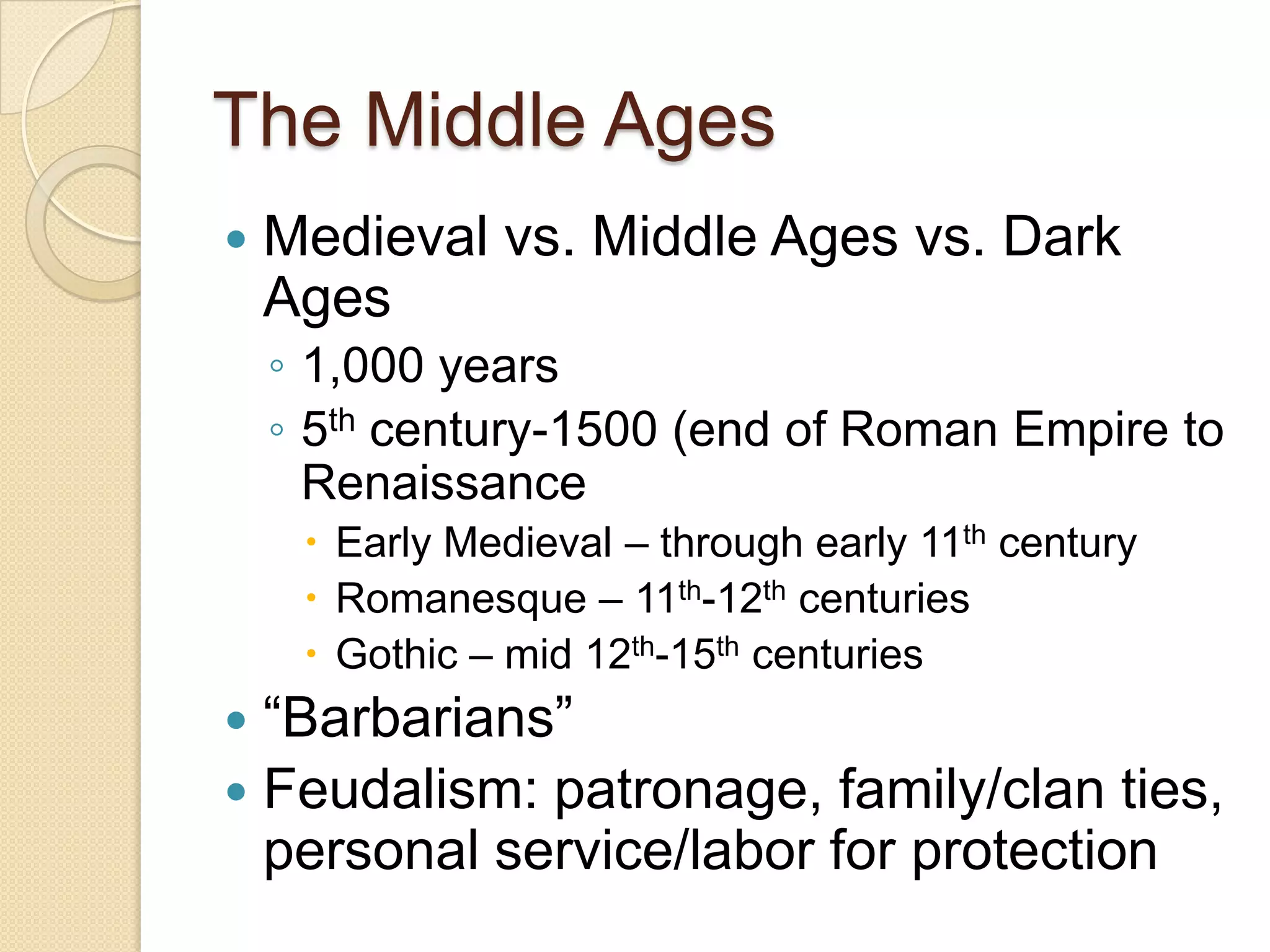 Medieval Art - Art History Survey | PPTX