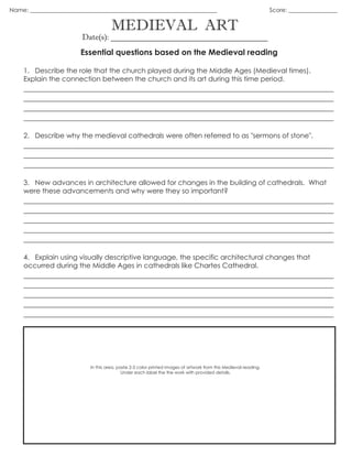 Medieval arthistoryassignment | PDF