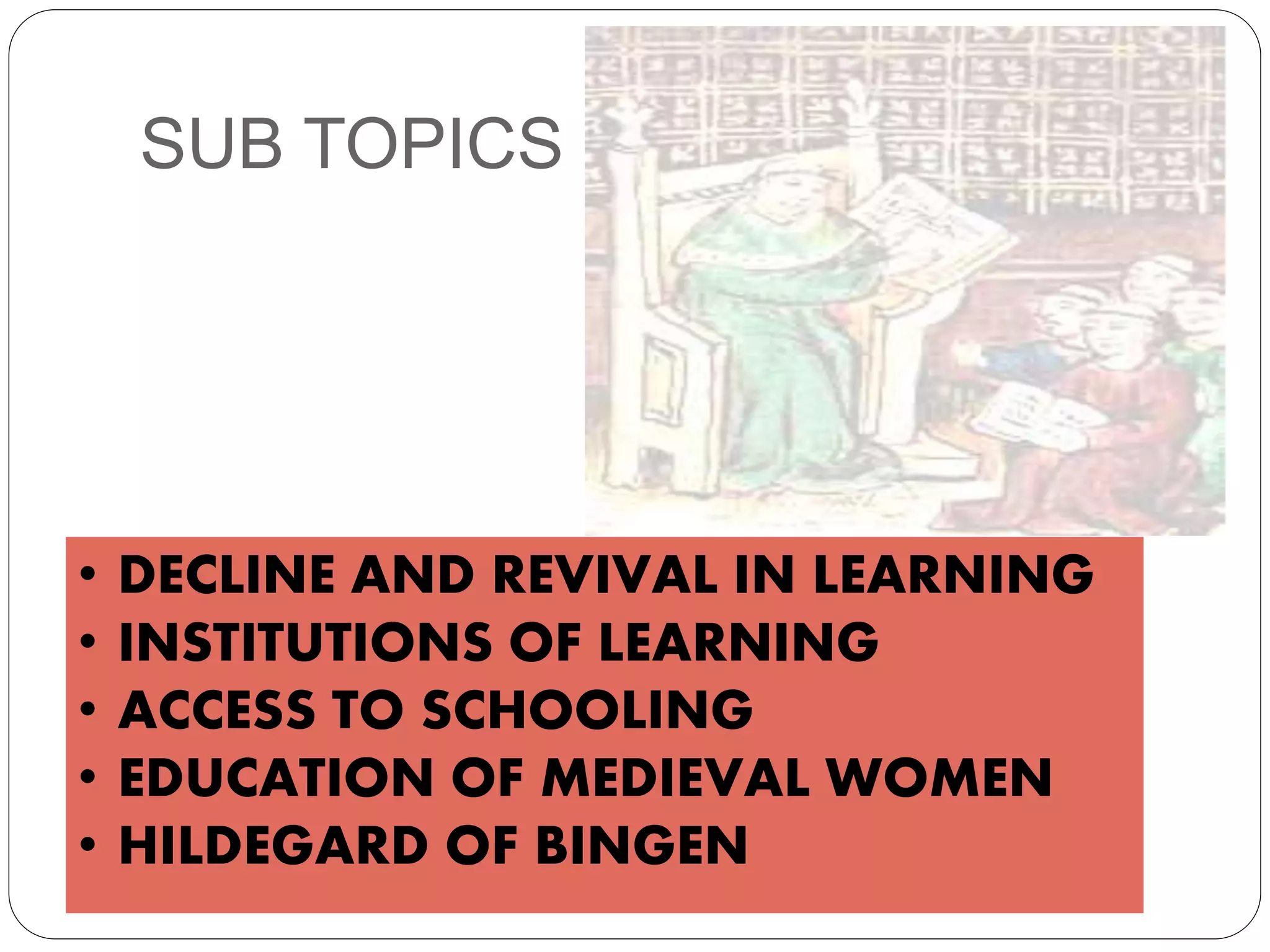 Medieval culture and education | PPTX