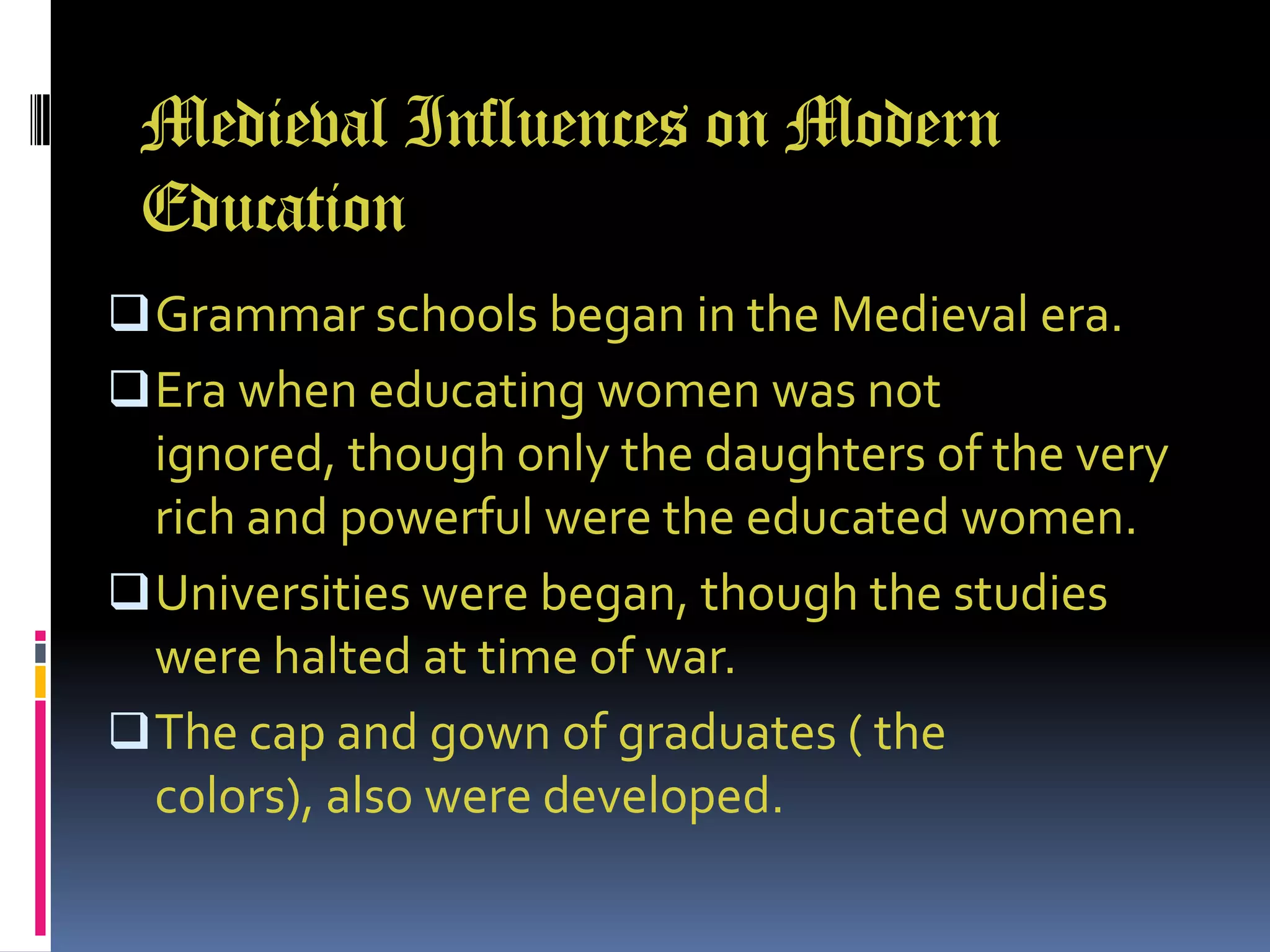 Medieval curriculum | PPTX | Education