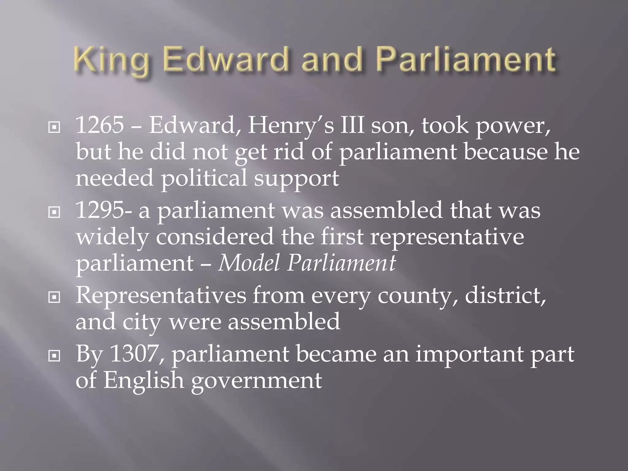 Medieval English Government | PPT