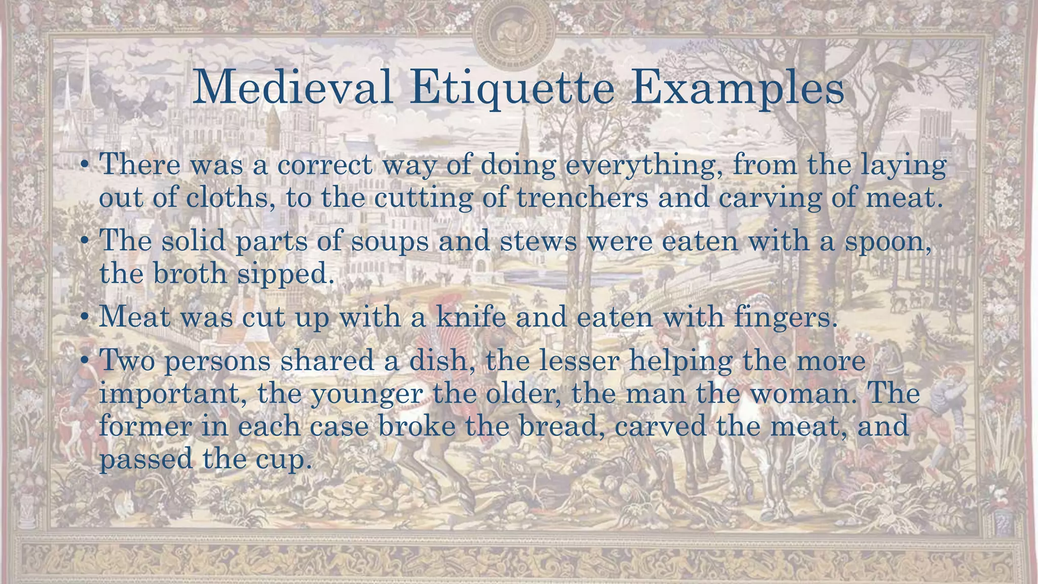 Medieval Etiquette | PPTX