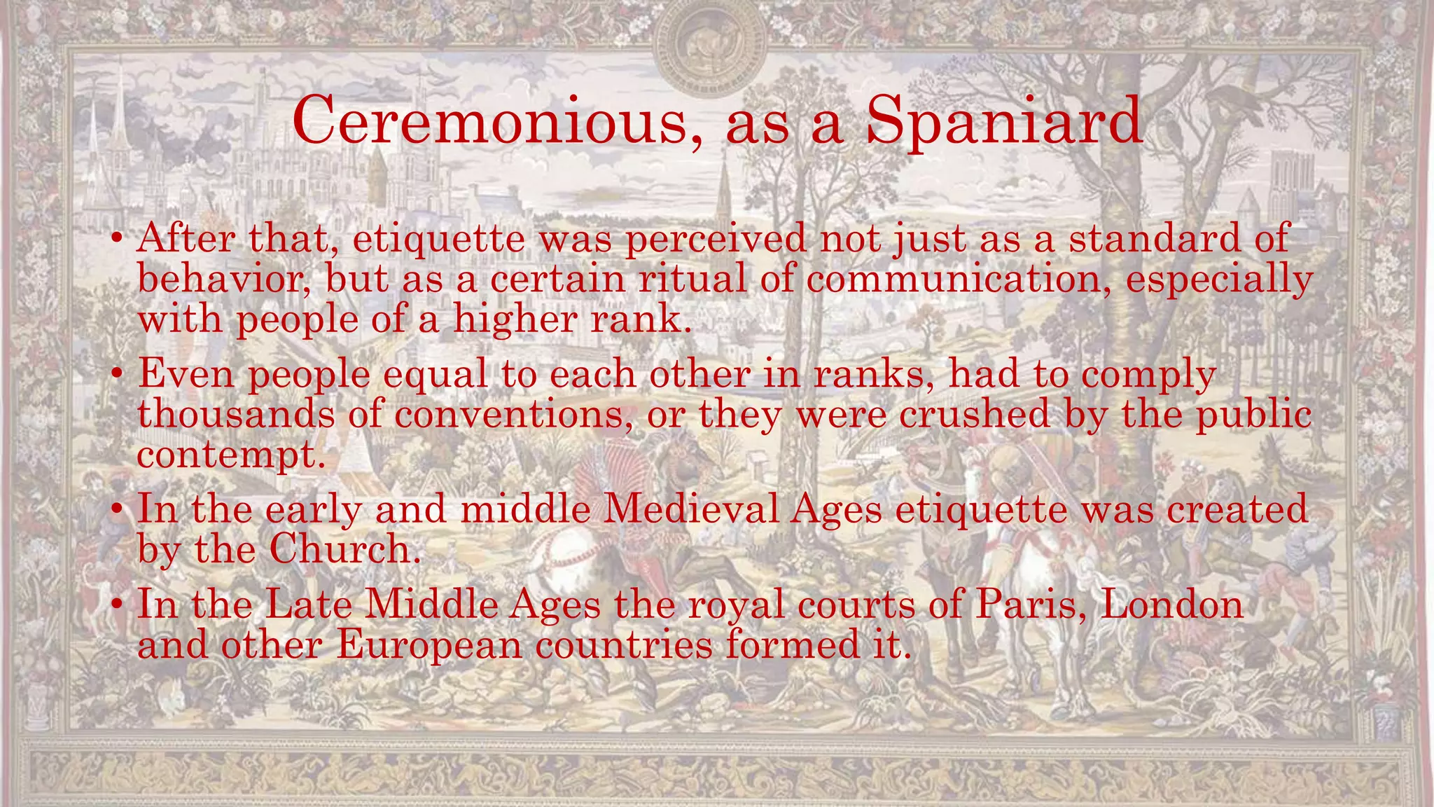 Medieval Etiquette | PPTX