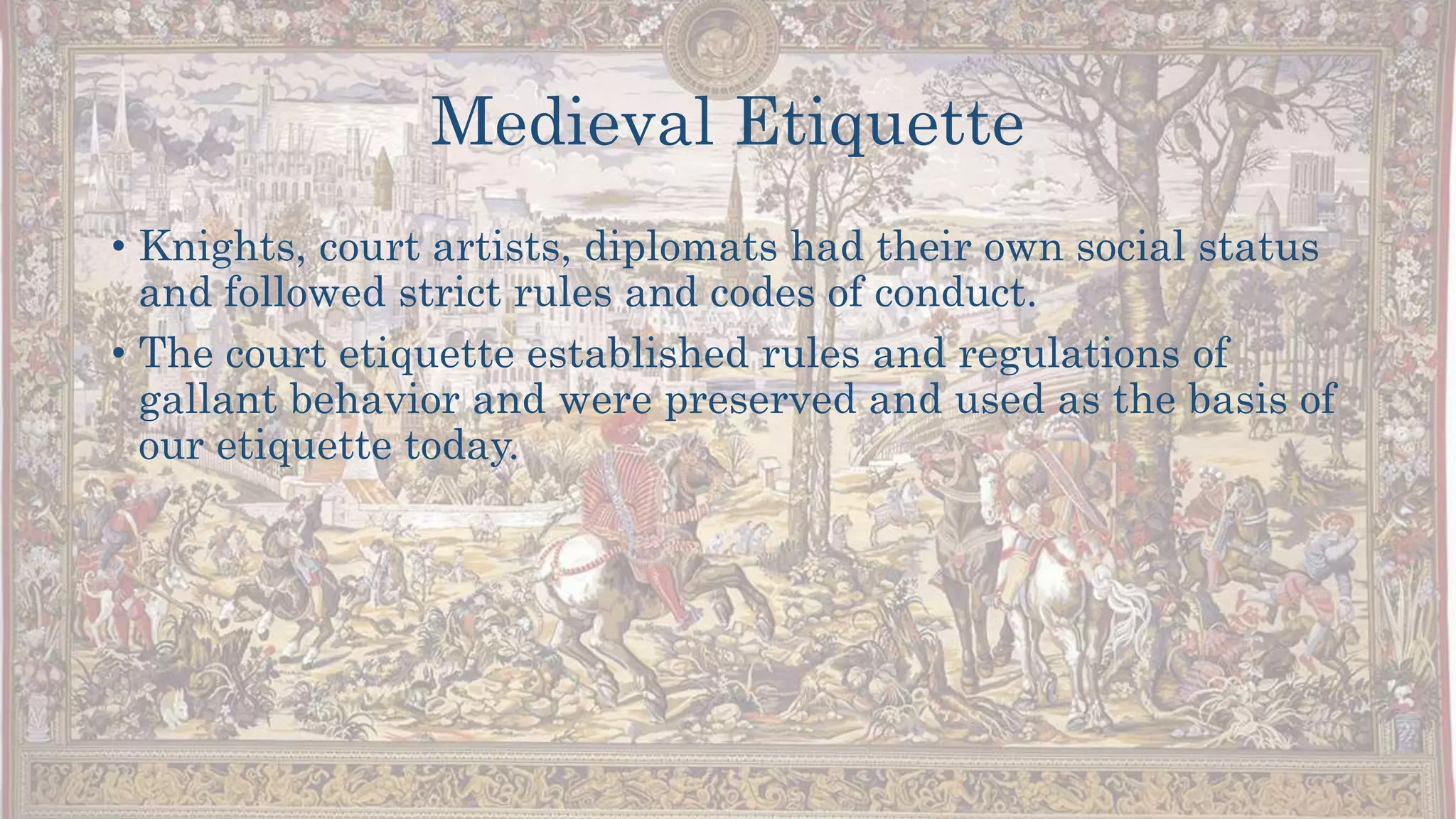 Medieval Etiquette | PPTX