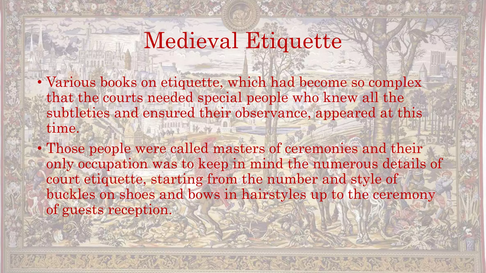 Medieval Etiquette | PPTX