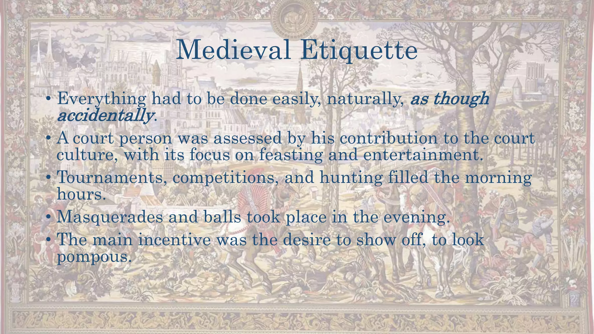 Medieval Etiquette | PPTX