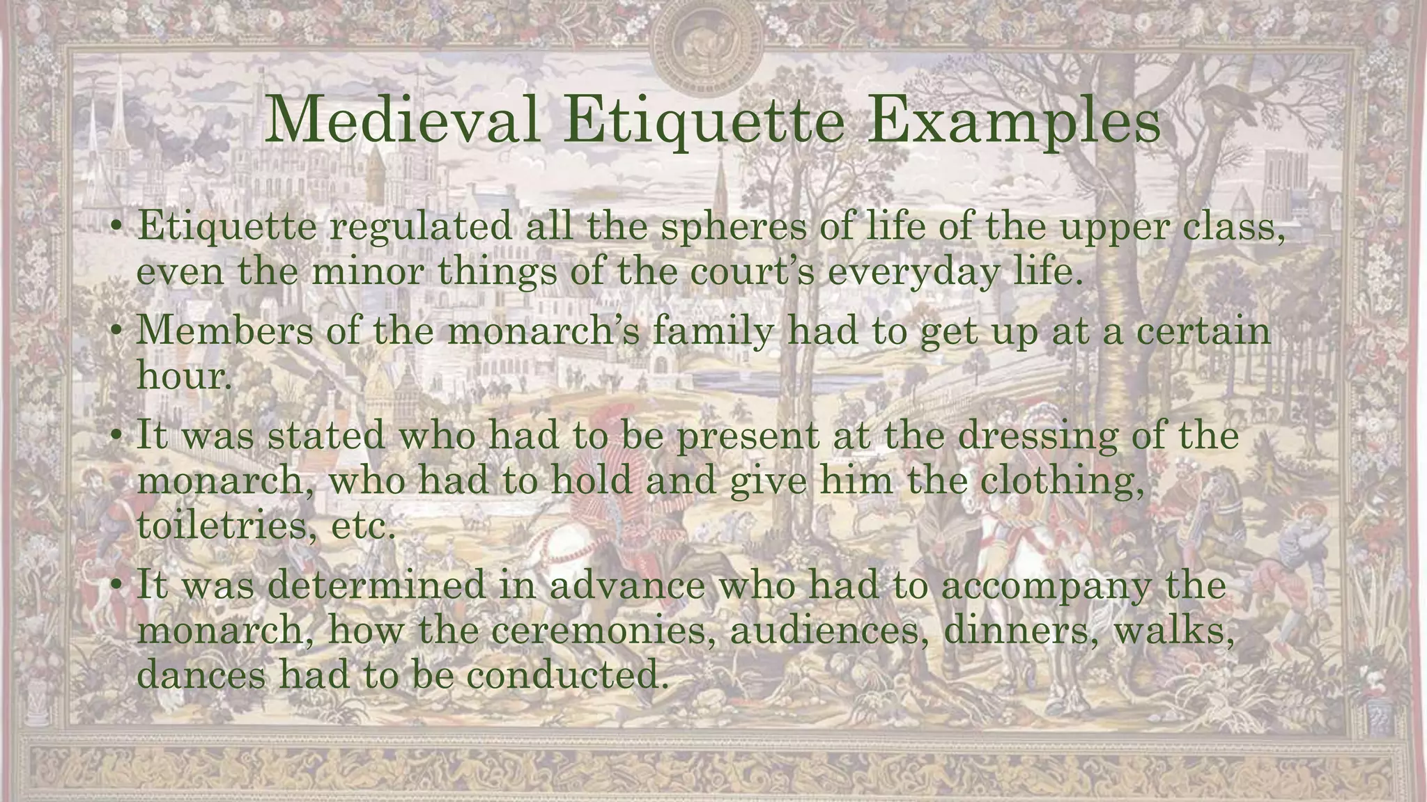 Medieval Etiquette | PPTX