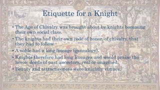 Medieval Etiquette | PPTX