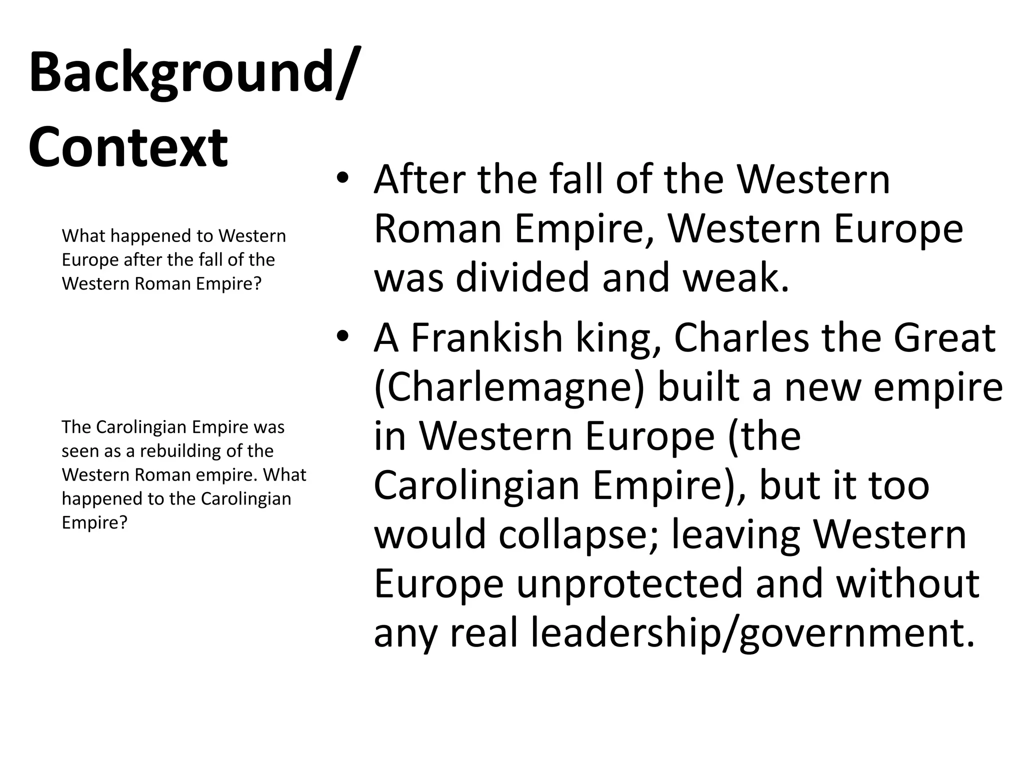 Medieval Europe Lesson 1 - Feudal System | PPTX