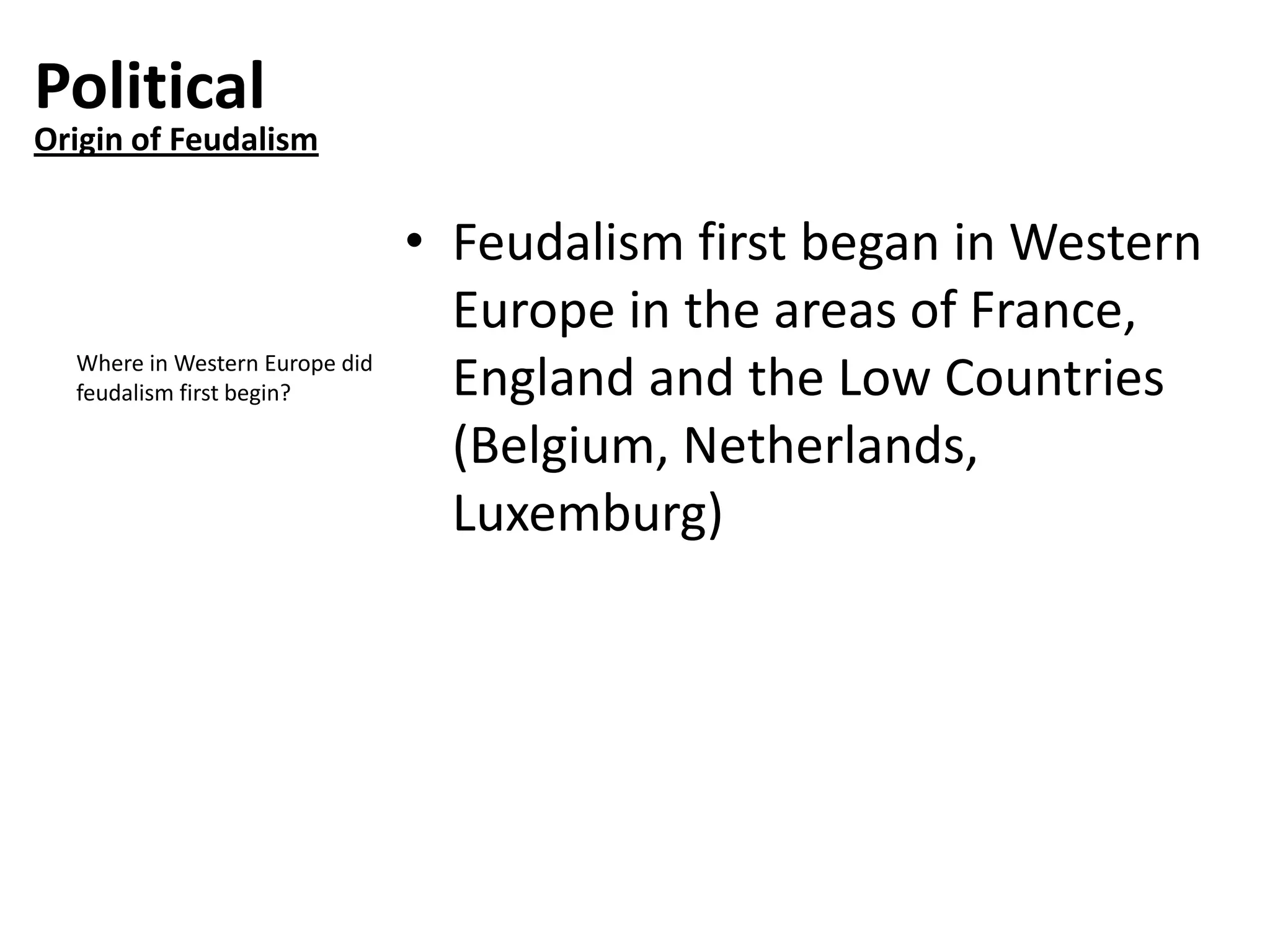 Medieval Europe Lesson 1 - Feudal System | PPTX