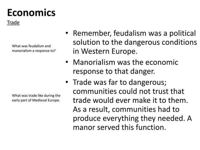 Medieval Europe Lesson 2 - Manorialism | PPTX