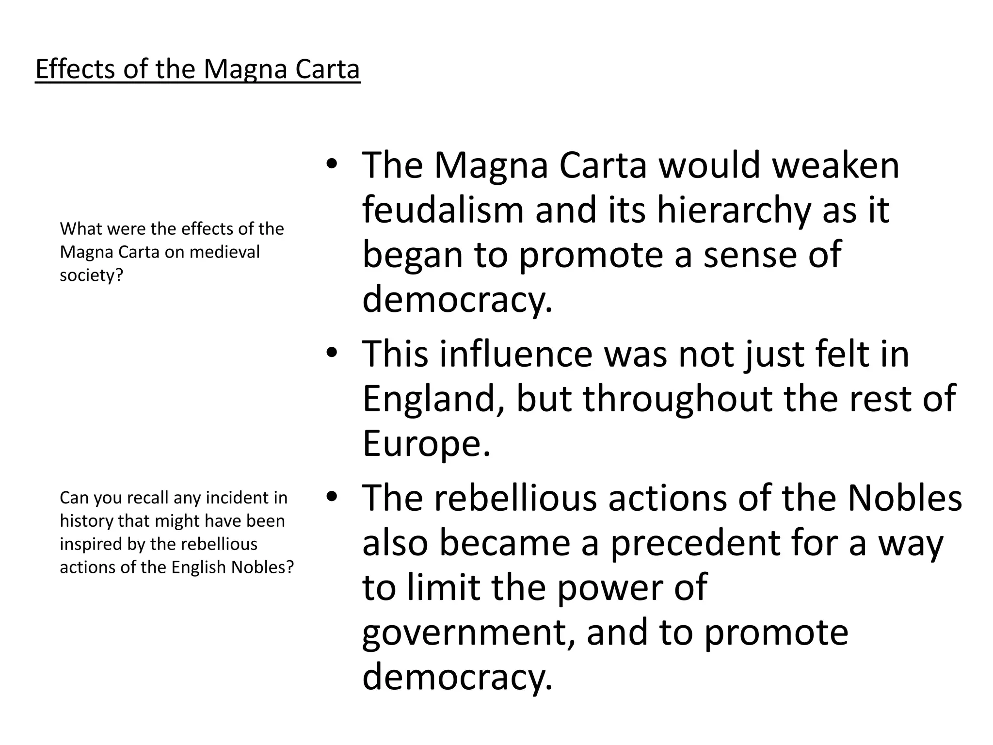 Medieval Europe Lesson 3 - The Magna Carta | PPTX