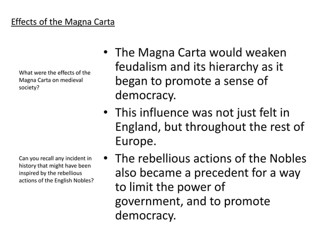Medieval Europe Lesson 3 - The Magna Carta | PPT