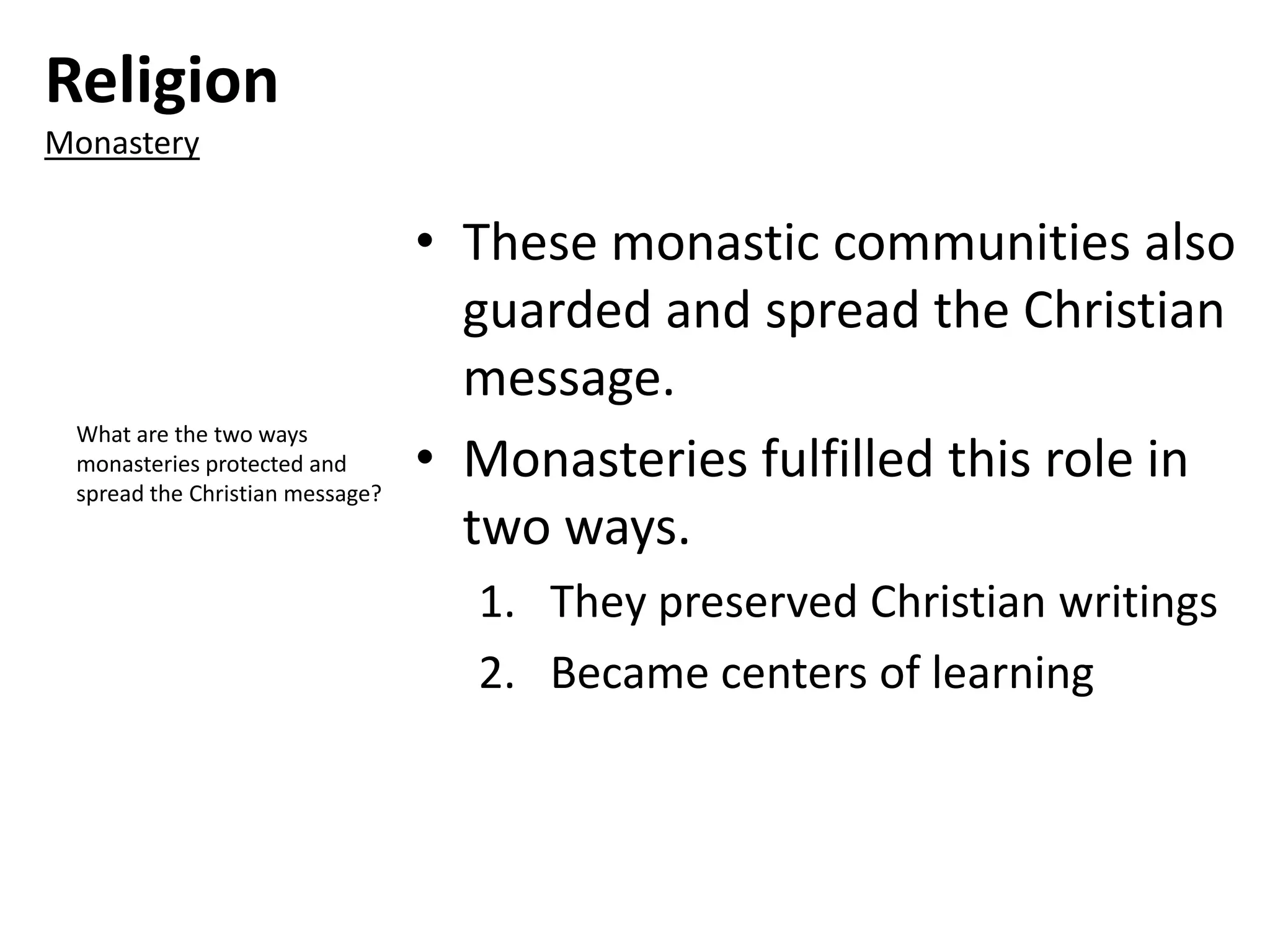 Medieval Europe Lesson 4 - The Catholic Church | PPTX