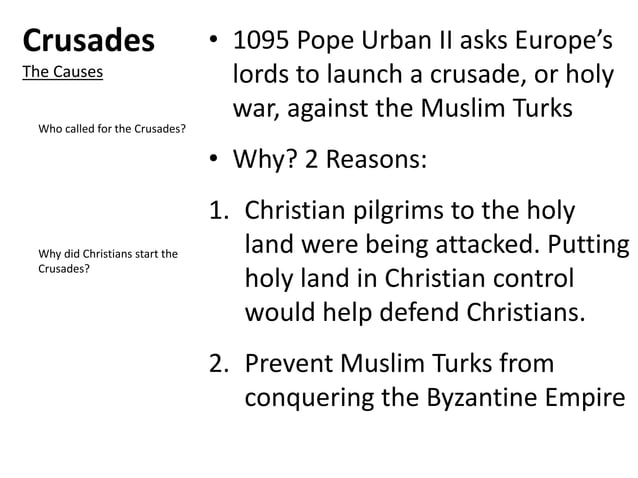 Medieval Europe Lesson 5 - The Crusades | PPT