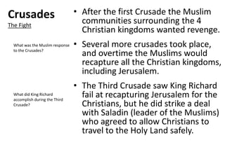 Medieval Europe Lesson 5 - The Crusades | PPT