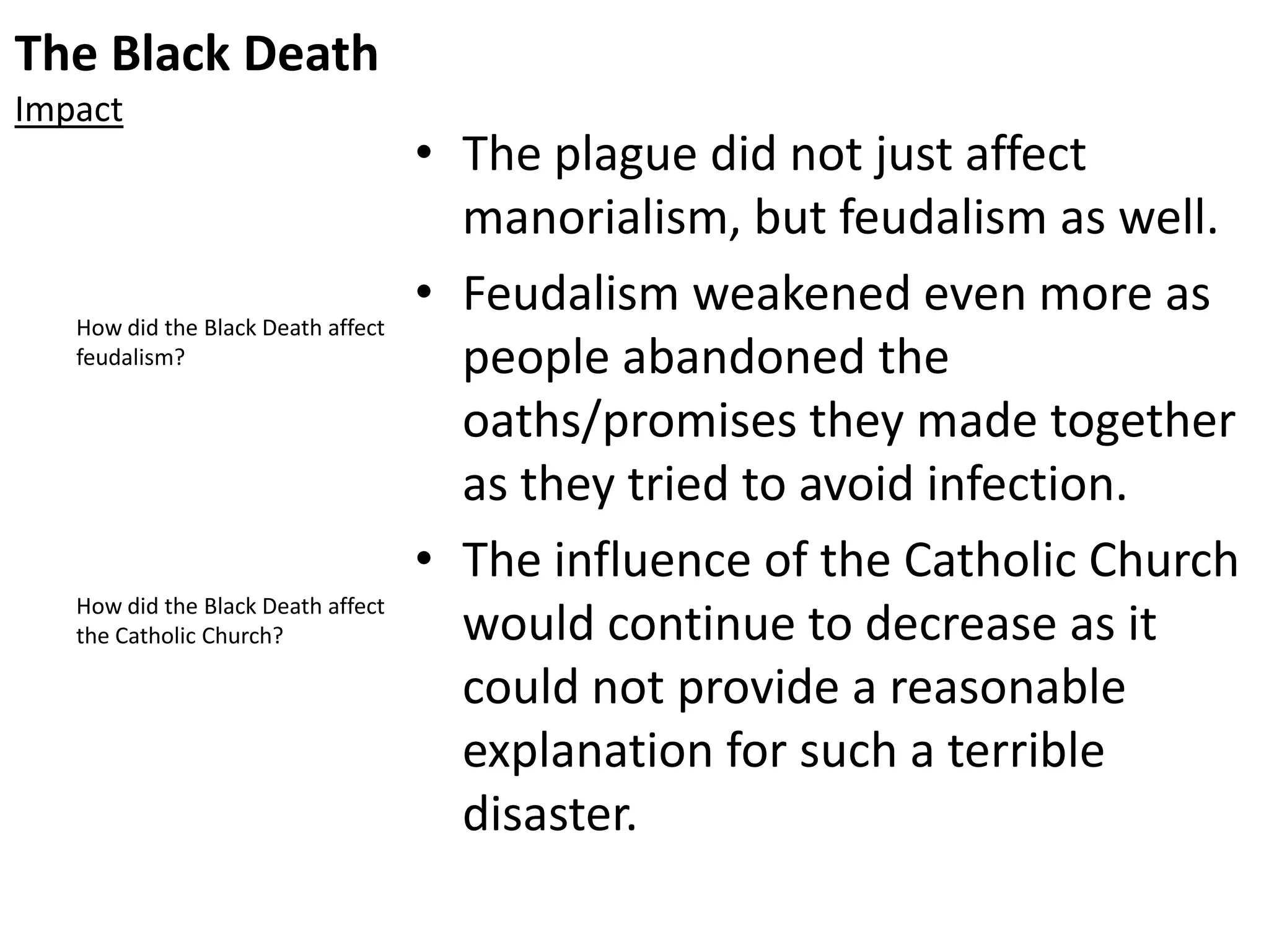 Medieval Europe Lesson 6 - The Black Death | PPTX